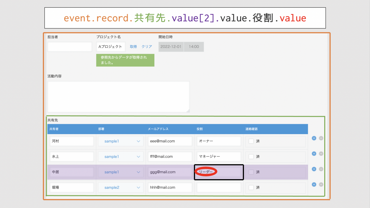 [kintone]JavaScriptを用いて別アプリからデータを取得しよう | Worklog-Inc
